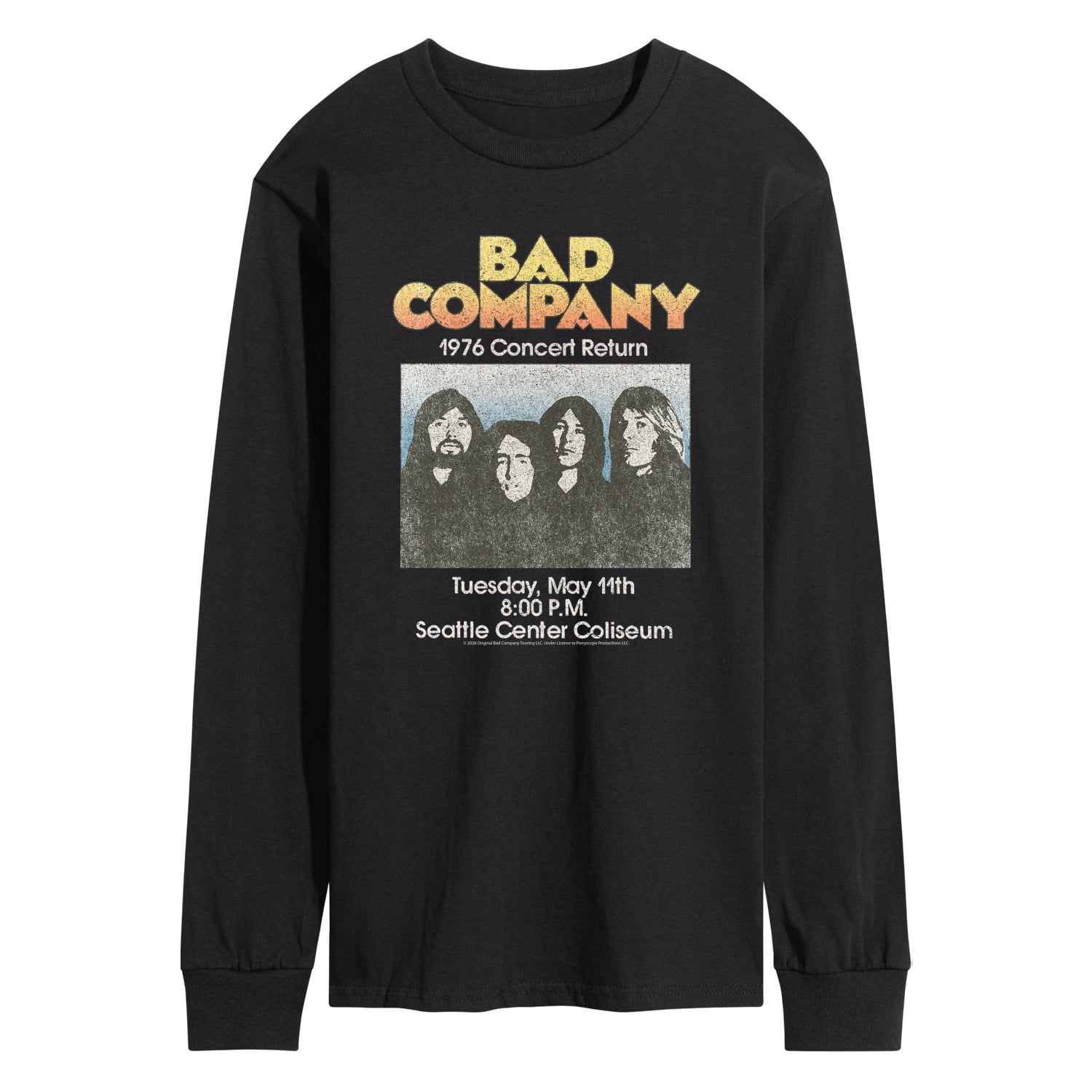Bad Company - Seattle Center - Men's Long Sleeve Graphic T-Shirt ...