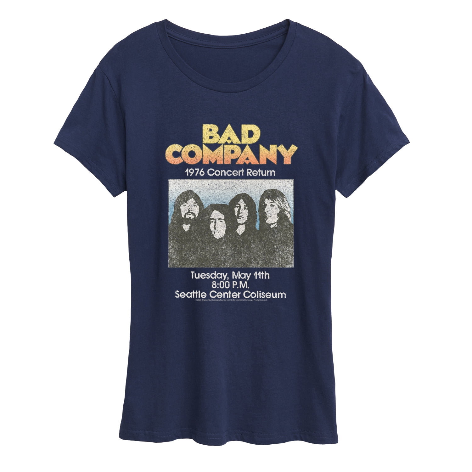 Bad Company - Seattle Center - Women's Short Sleeve Graphic T-Shirt ...