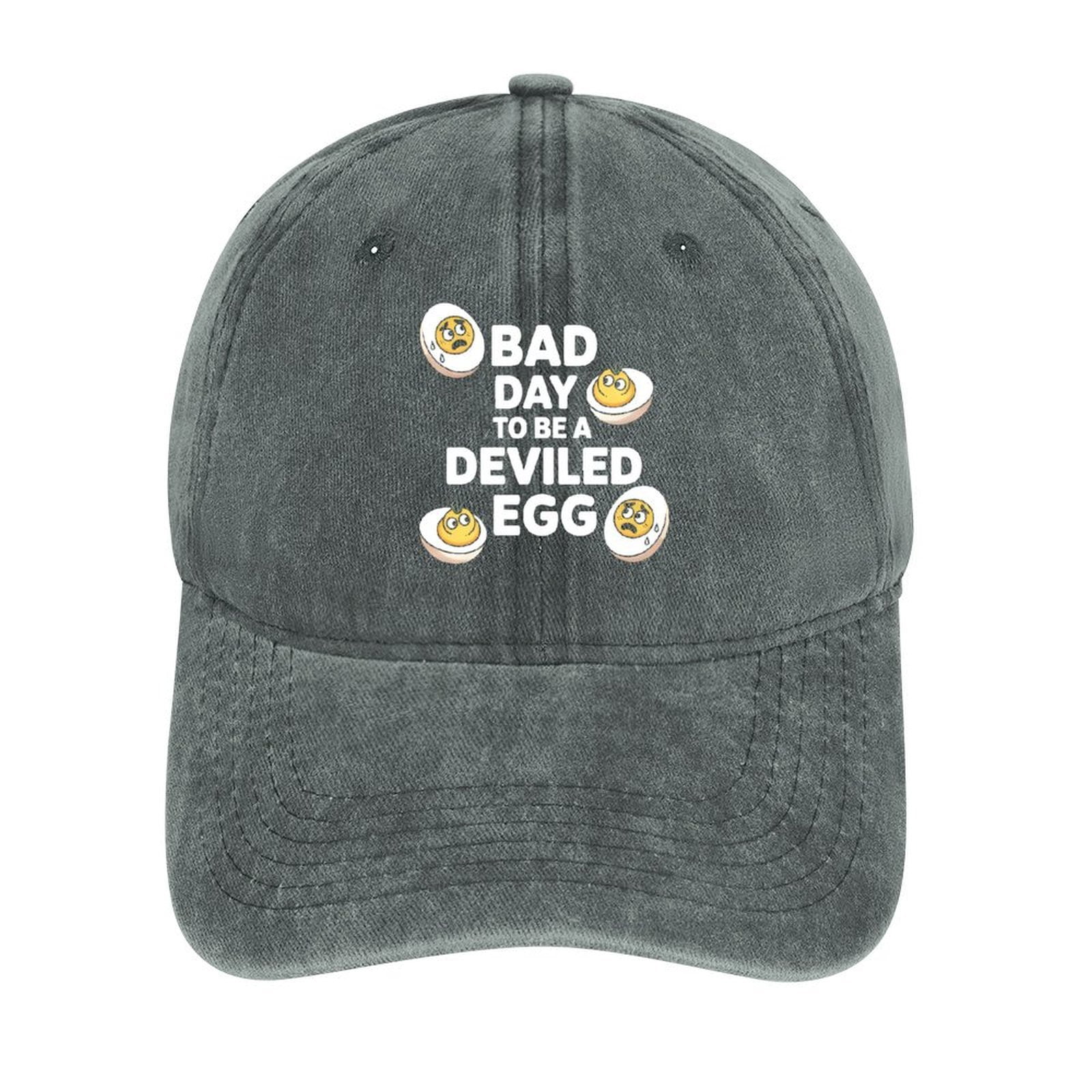 Bad Day To Be A Deviled Egg Gray Hat Adjustable Funny Fashion Unisex ...