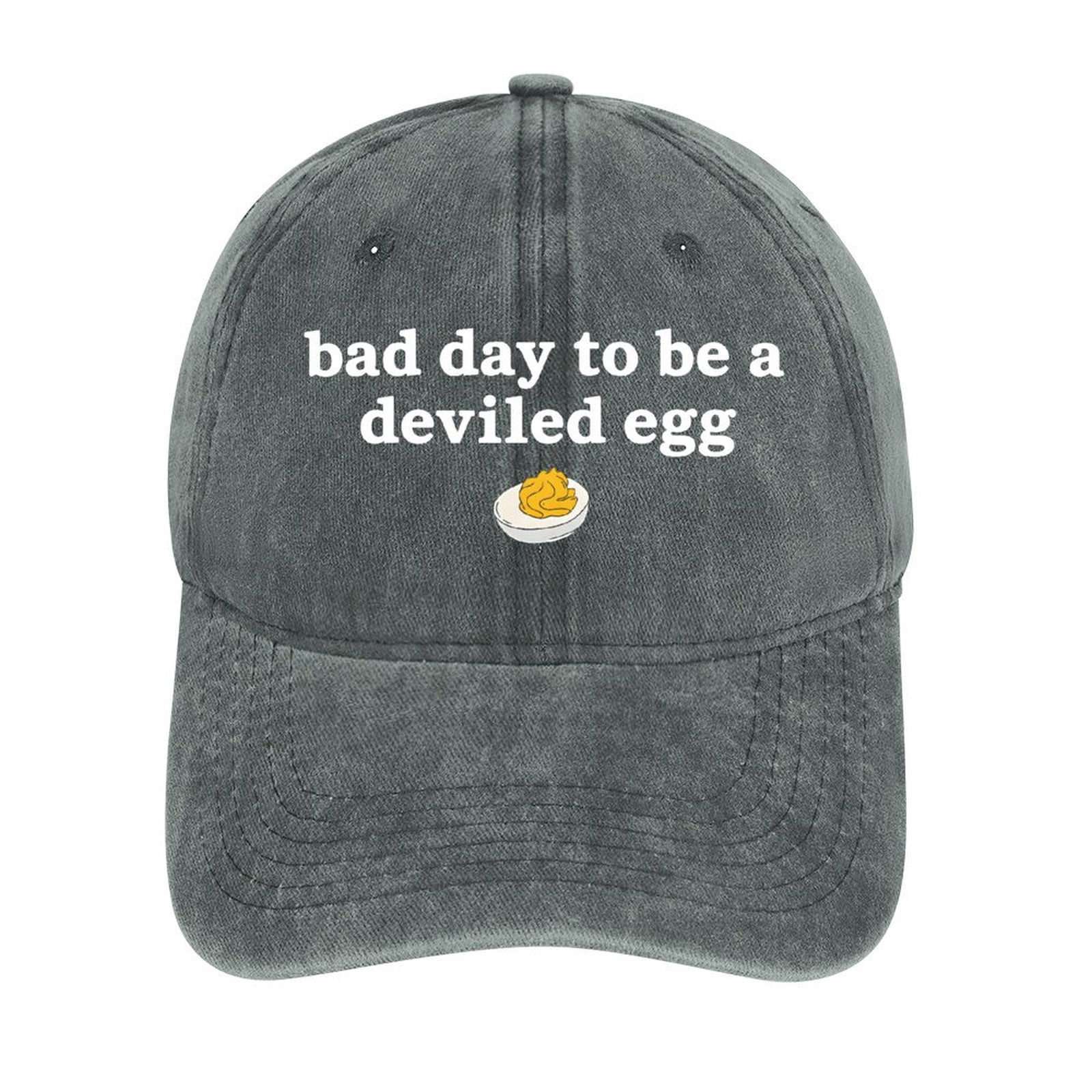 Bad Day To Be A Deviled Egg Gray Hat Adjustable Funny Fashion Unisex ...