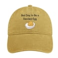 Bad Day To Be A Deviled Egg Sand Colour Hat Adjustable Funny Fashion ...