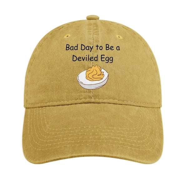 Bad Day To Be A Deviled Egg Sand Colour Hat Adjustable Funny Fashion ...