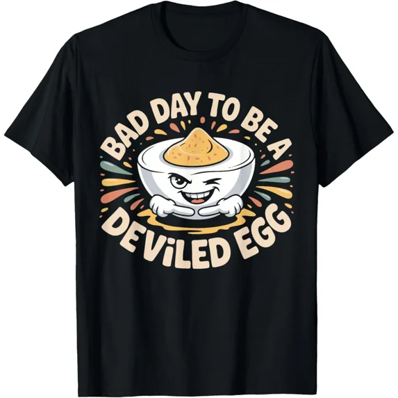 Bad Day To Be A Deviled Egg Thanksgiving Humor Holiday Food Unisex T ...
