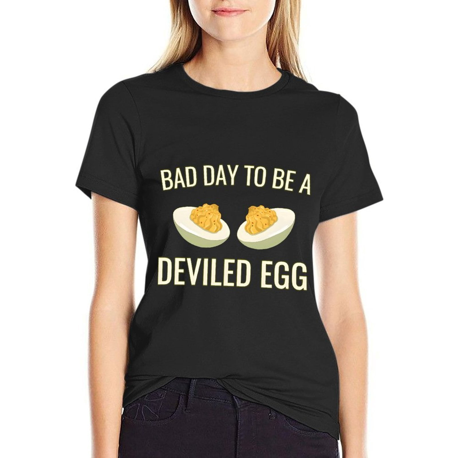 Bad Day To Be A Deviled Egg Women’s Short Sleeve Cotton T-Shirt HD ...