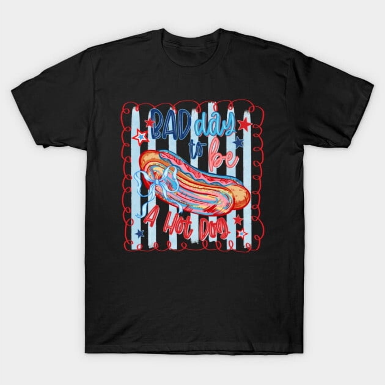 Bad Day To Be A Hot Dog Funny 4th of July Patriotic BBQ Design Weiner ...