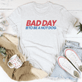 Bad Day To Be A Hot Dog Tee Black Heather S Peachy Sunday T-Shirt ...