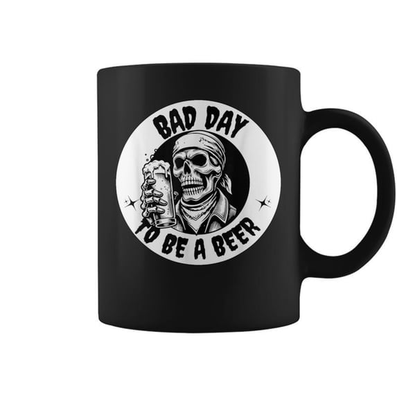 Bad Day To Be Beer Skeleton Coffee Mugs - Walmart.com