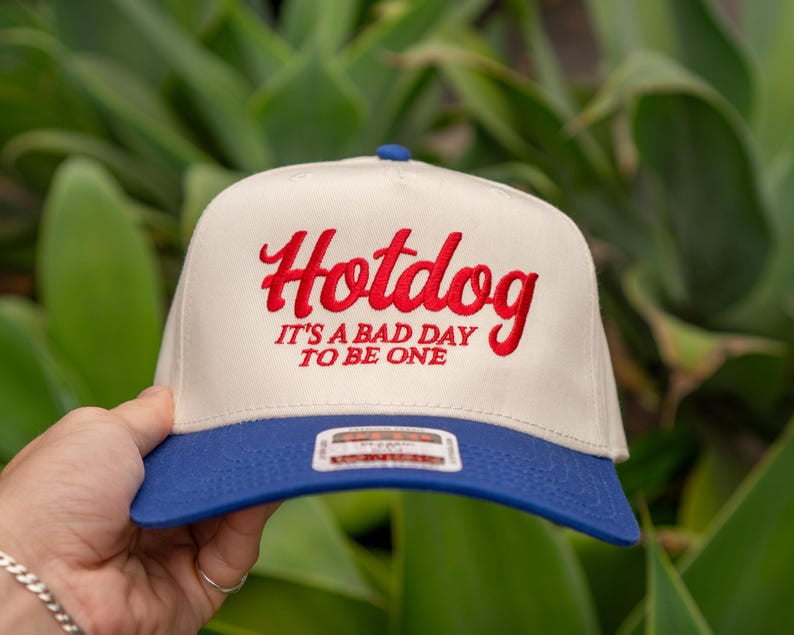Bad Day To Be a Hot Dog Hat, Funny Trucker Hat, 4th of July Baseball Cap, Embroidered Snapback ...