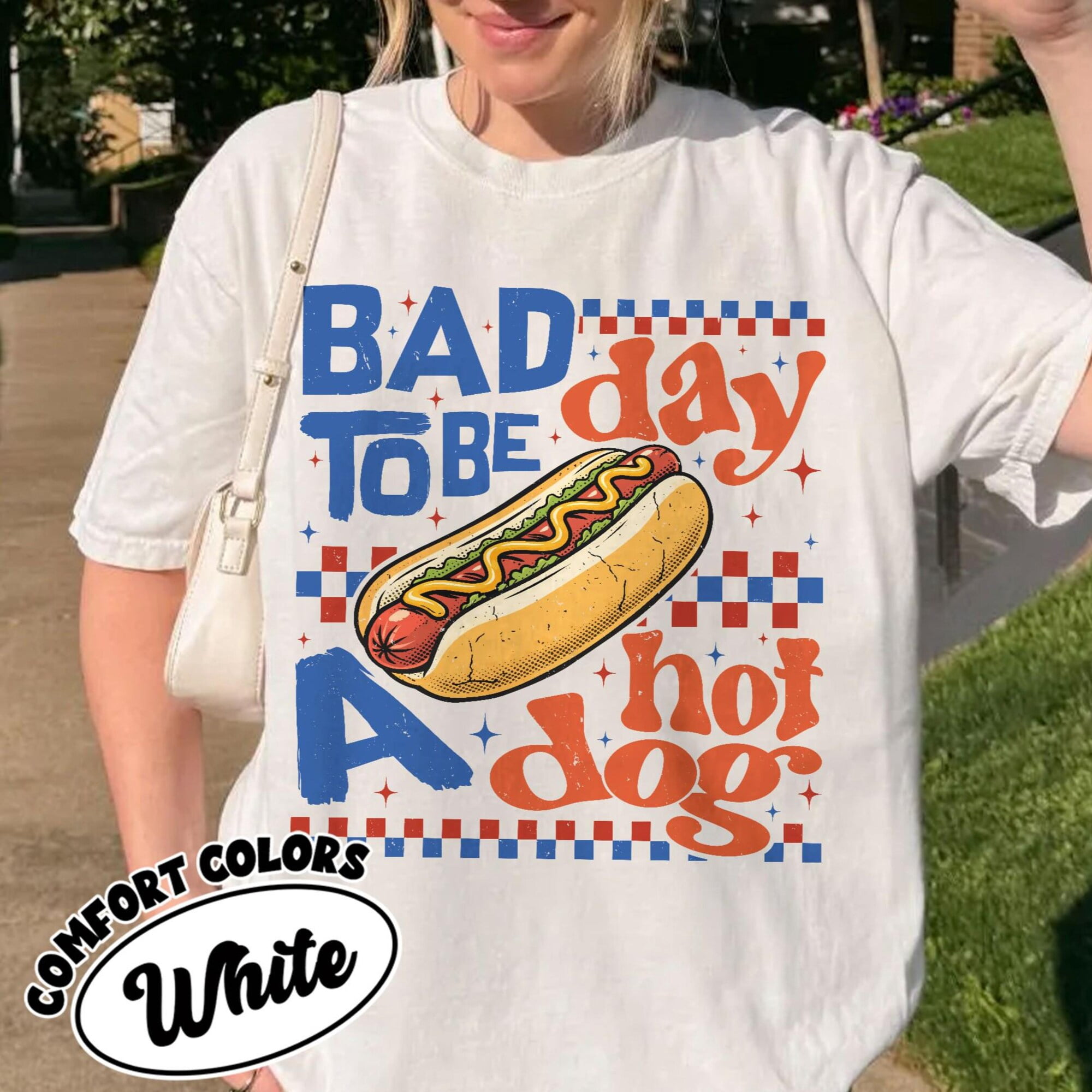 Bad Day To Be a Hot Dog Shirt Summer Hot Dog Shirt Funny 4th of July ...