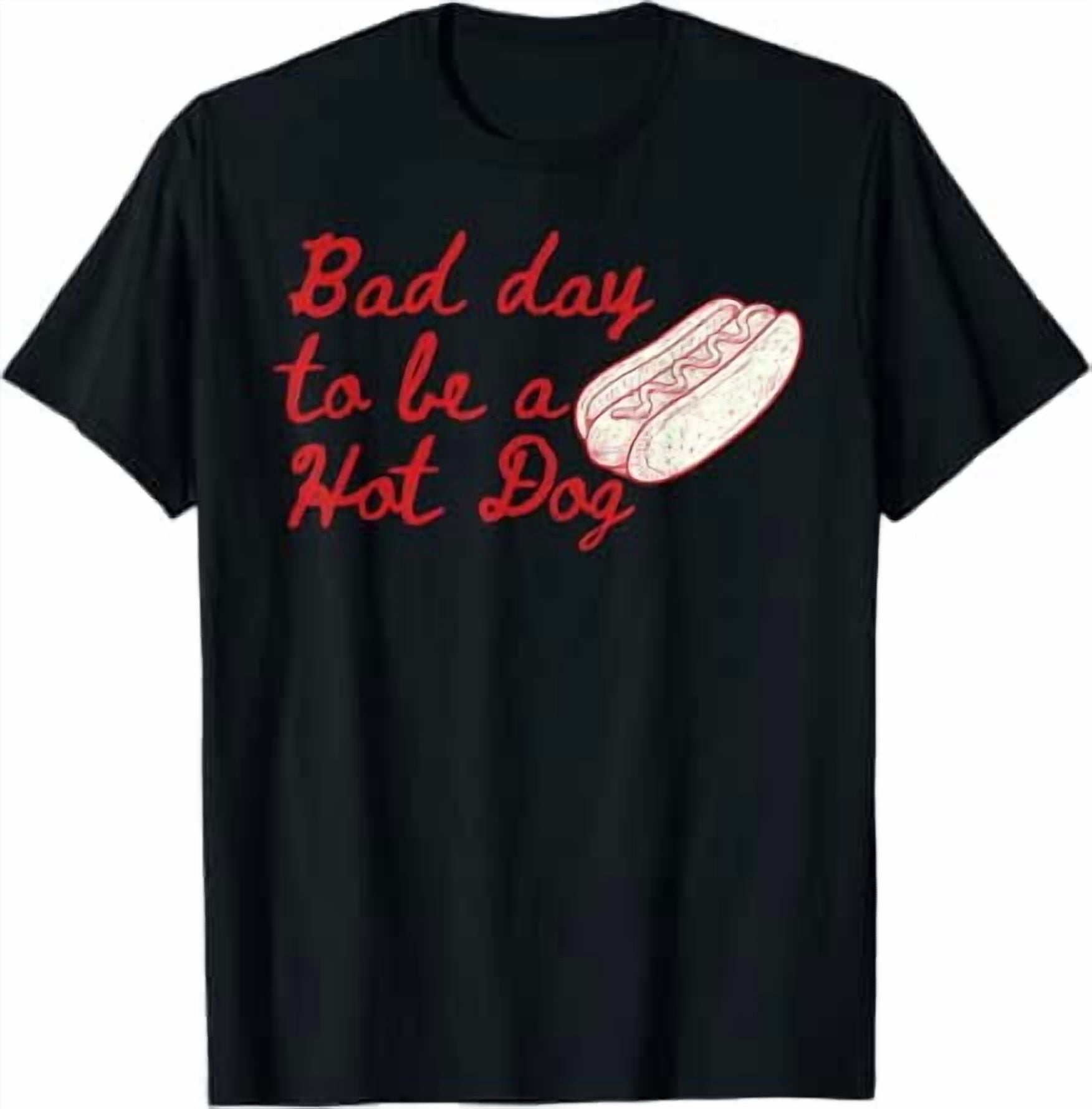 Bad Day to Be A Hot Dog - Funny 4th July Fast Food Wiener T-Shirt ...