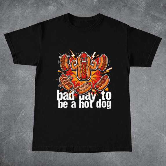 Bad Day to Be a Hot Dog Funny Grilling Cookout Quote Tee Unisex T ...