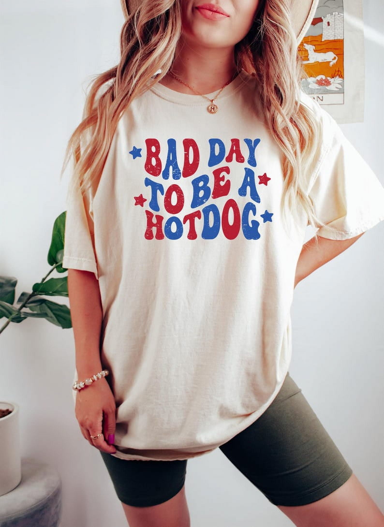 Bad Day to Be a Hot Dog T-Shirt, Funny Hotdog Shirt, 4th of July ...
