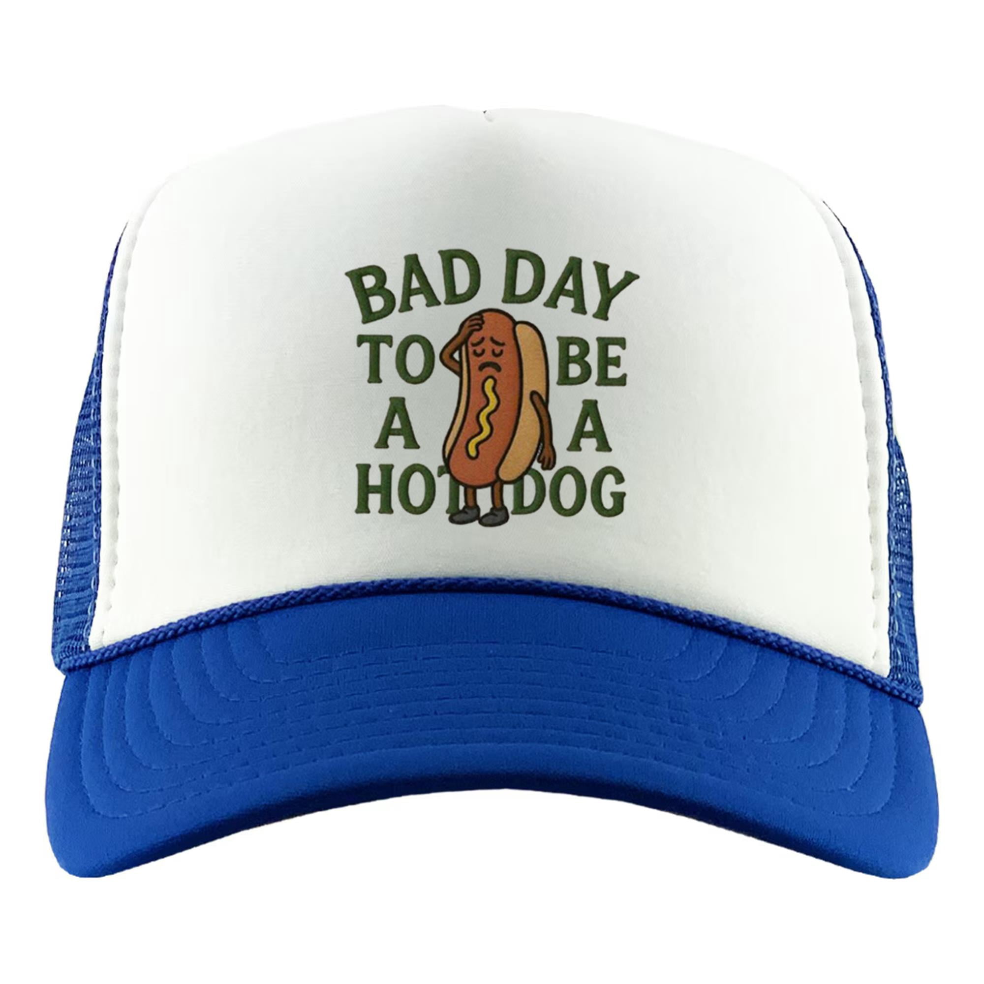Bad Day to Be a Hotdog Funny July 4th Embroidered Trucker Hat - Walmart.com
