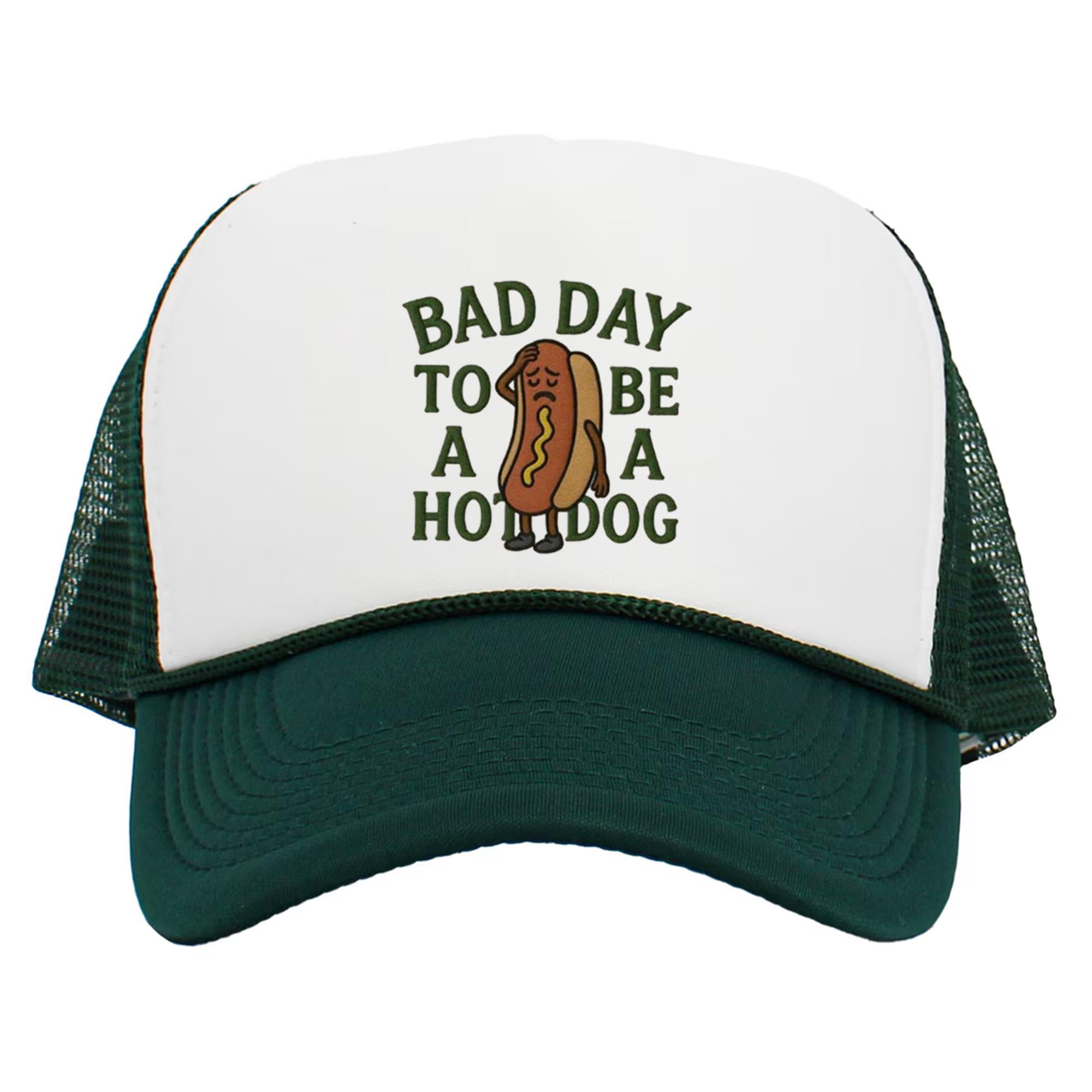Bad Day to Be a Hotdog Funny July 4th Embroidered Trucker Hat - Walmart.com