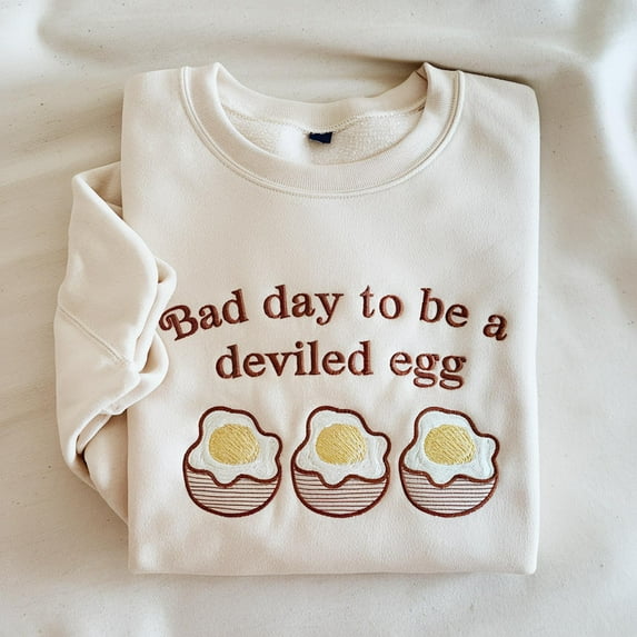 Bad Day to be a Deviled Egg Sweatshirt, Funny Thanksgiving Dinner Shirt ...