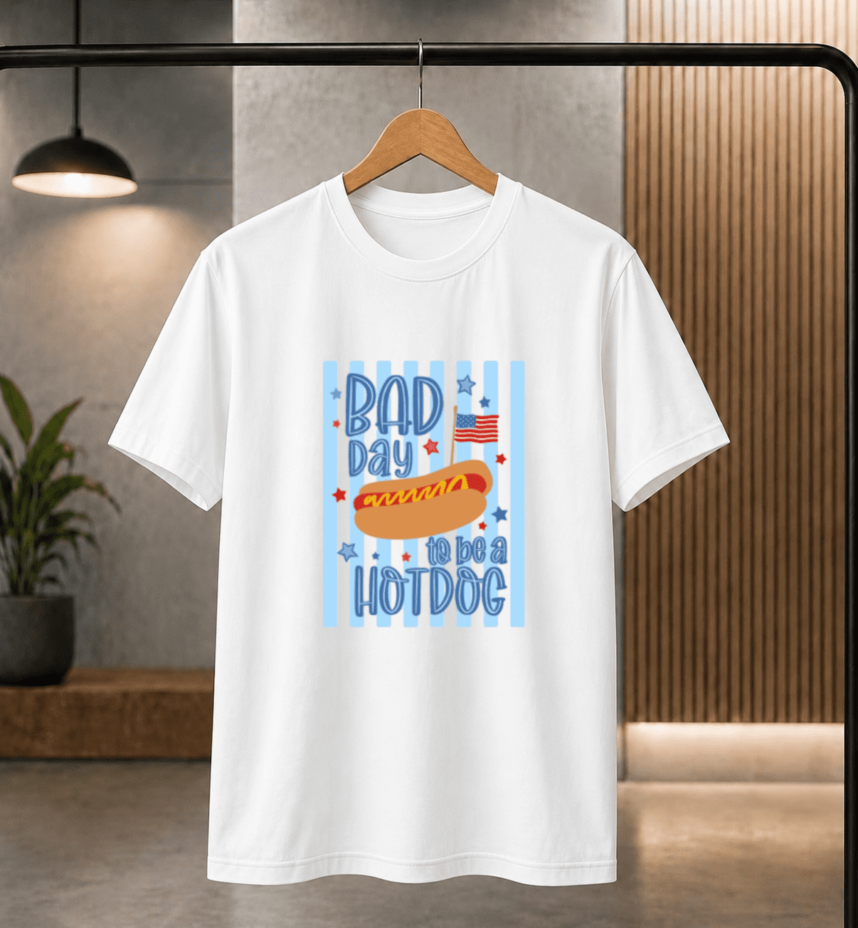 Bad Day to be a Hot Dog Funny Food Lover Patriotic T-shirt, for men ...