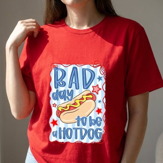 Bad Day to be a Hotdog Shirt Coquette 4th of July Shirt American Flag ...