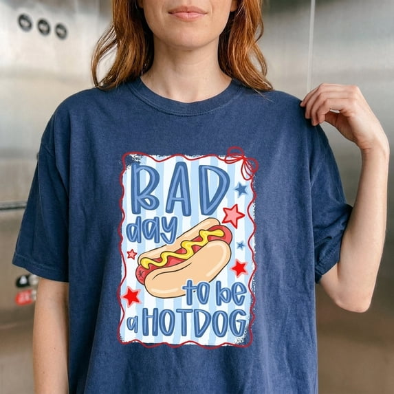 Bad Day to be a Hotdog Shirt Coquette 4th of July Shirt American Flag ...