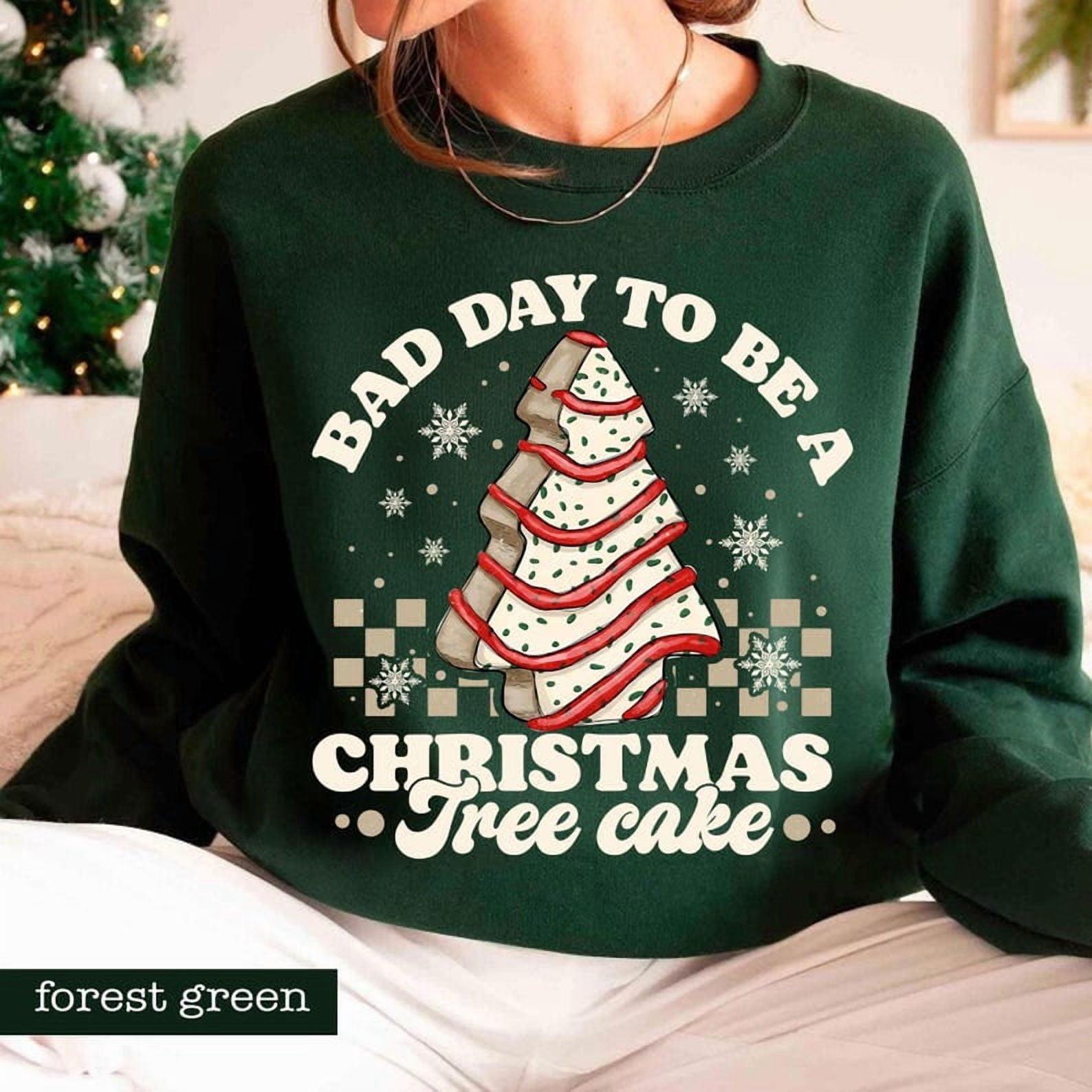 Bad Day to be a Xmas Tree Cake Sweater - Sizes S-5XL ,Art Print JSC ...