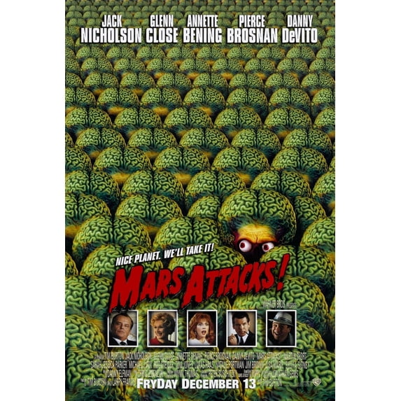 Bad Dog Posters Mars Attacks Movie Poster Reprint 24inx36in Multi-Color ...