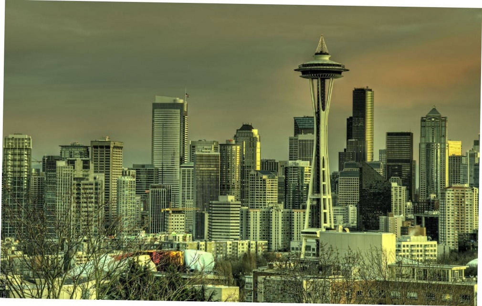 Bad Dog Posters Seattle Skyline Poster 24inx36in 24x36 poster - Walmart.com