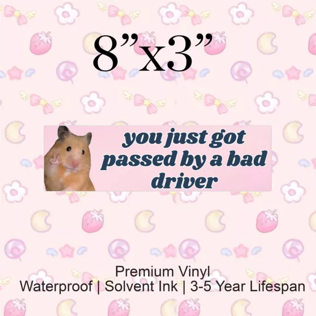 Bad Driver Vinyl Sticker Waterproof Decal Anime Girl Kawaii Cute Chibi ...