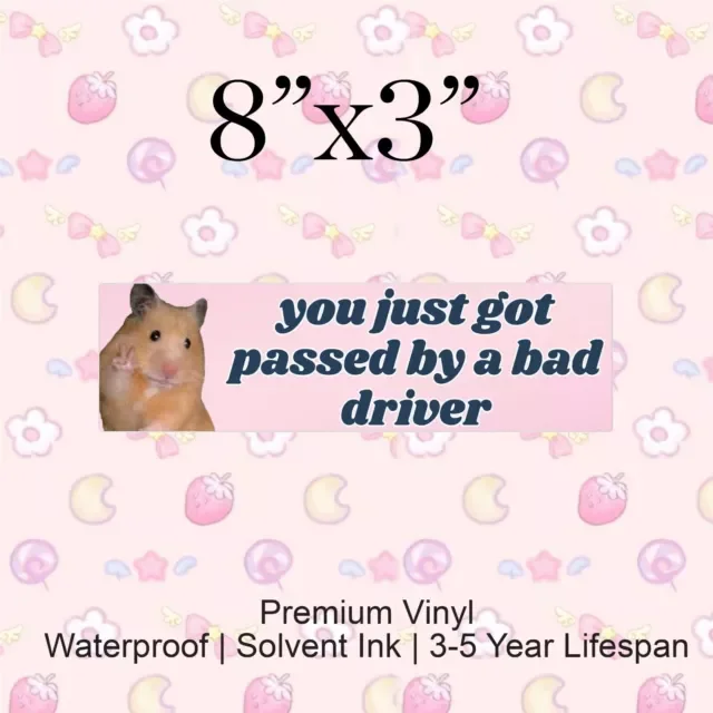 Bad Driver Vinyl Sticker Waterproof Decal Anime Girl Kawaii Cute Chibi ...