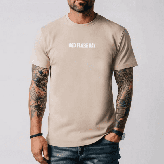 Bad Flare Day Daily Message Style Calm Mood Support Unisex T-Shirt, for ...