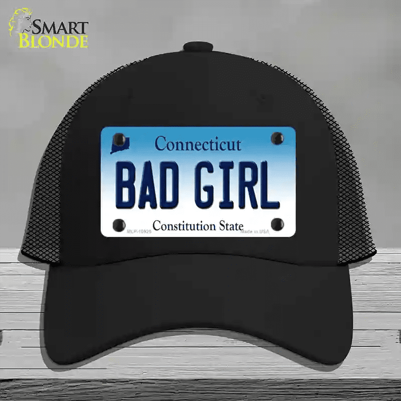 Bad Girl Connecticut Novelty License Plate Hat Mesh Black - Walmart.com