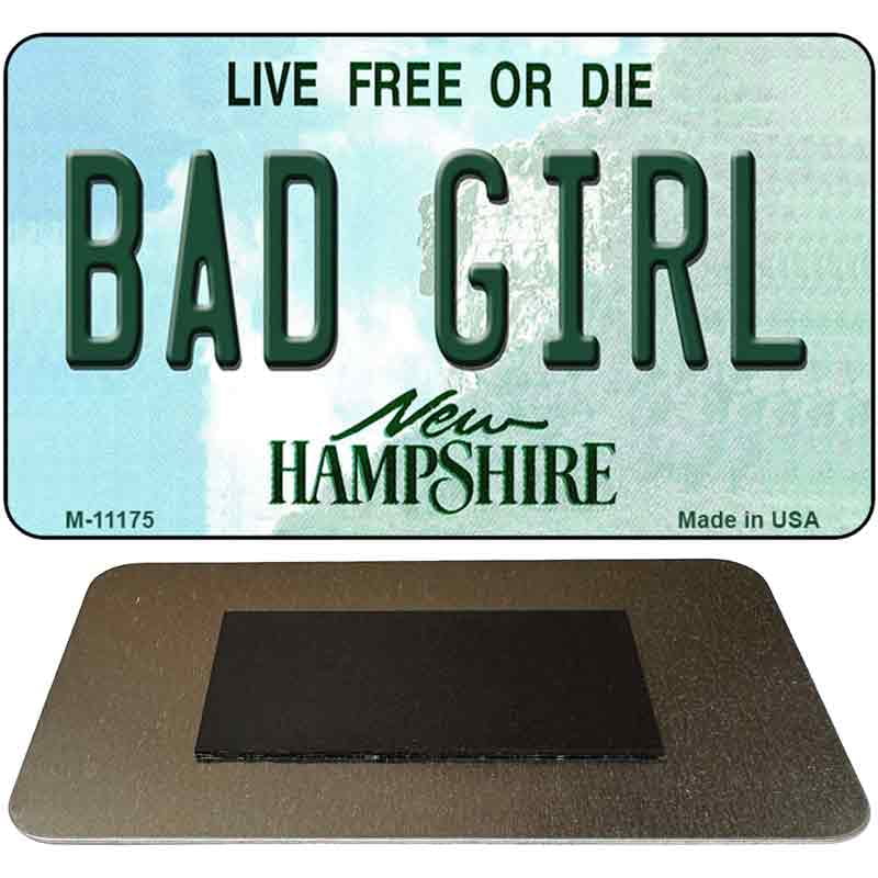 Bad Girl New Hampshire State License Plate Tag Magnet M-11175 3.5" x 2" Magnet (M) - Walmart.com