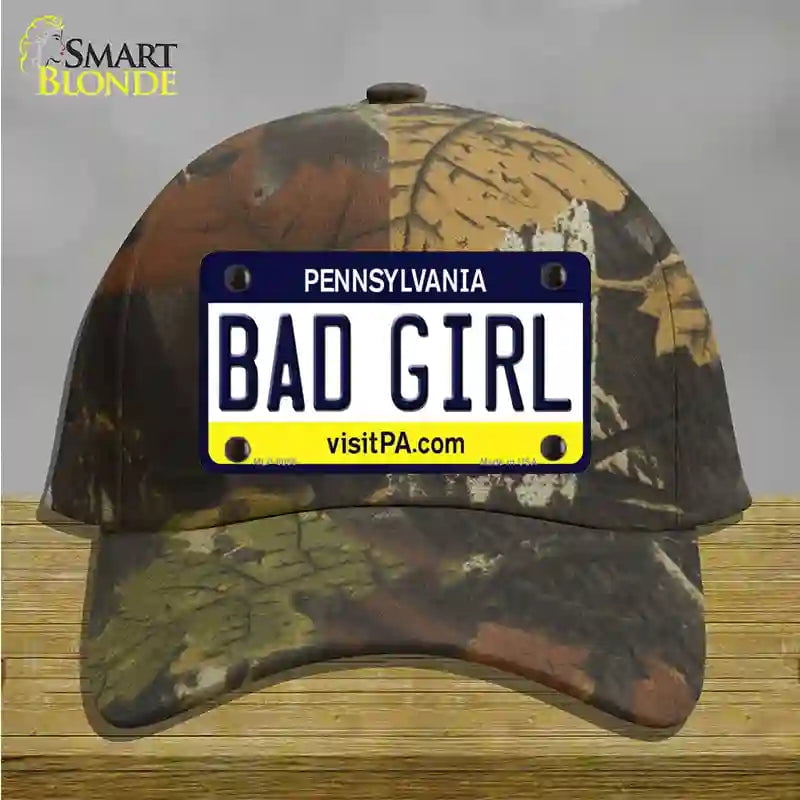 Bad Girl Pennsylvania State Novelty License Plate Hat Cotton Camoflauge ...