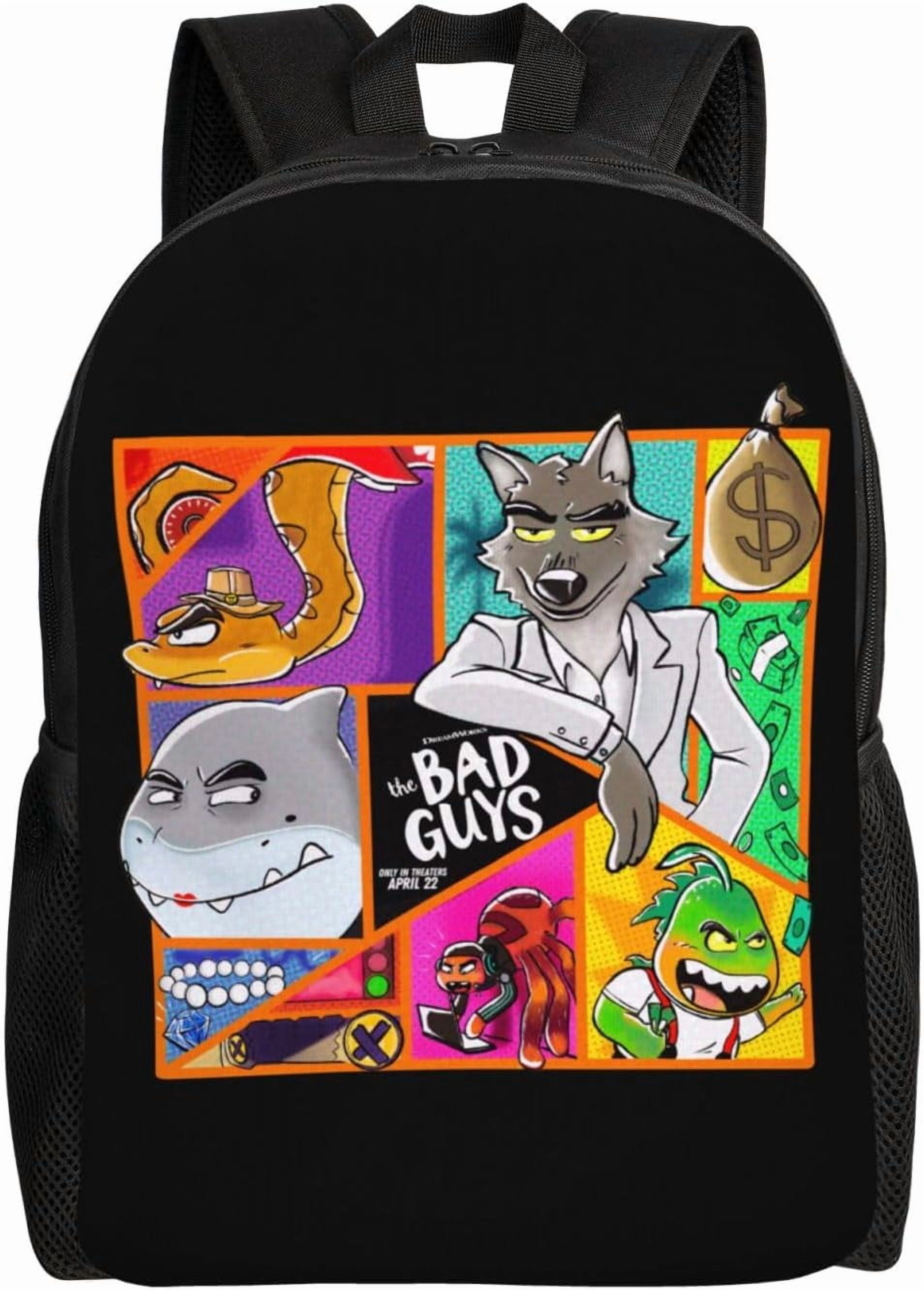 Bad Guys Backpack Large Capacity Portable Anime Cute Lightweight ...