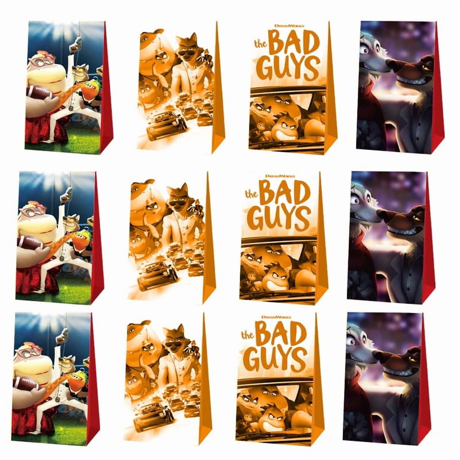 Bad Guys Party Favor Bags Goodie Treat Candy Supplies Decorations ...