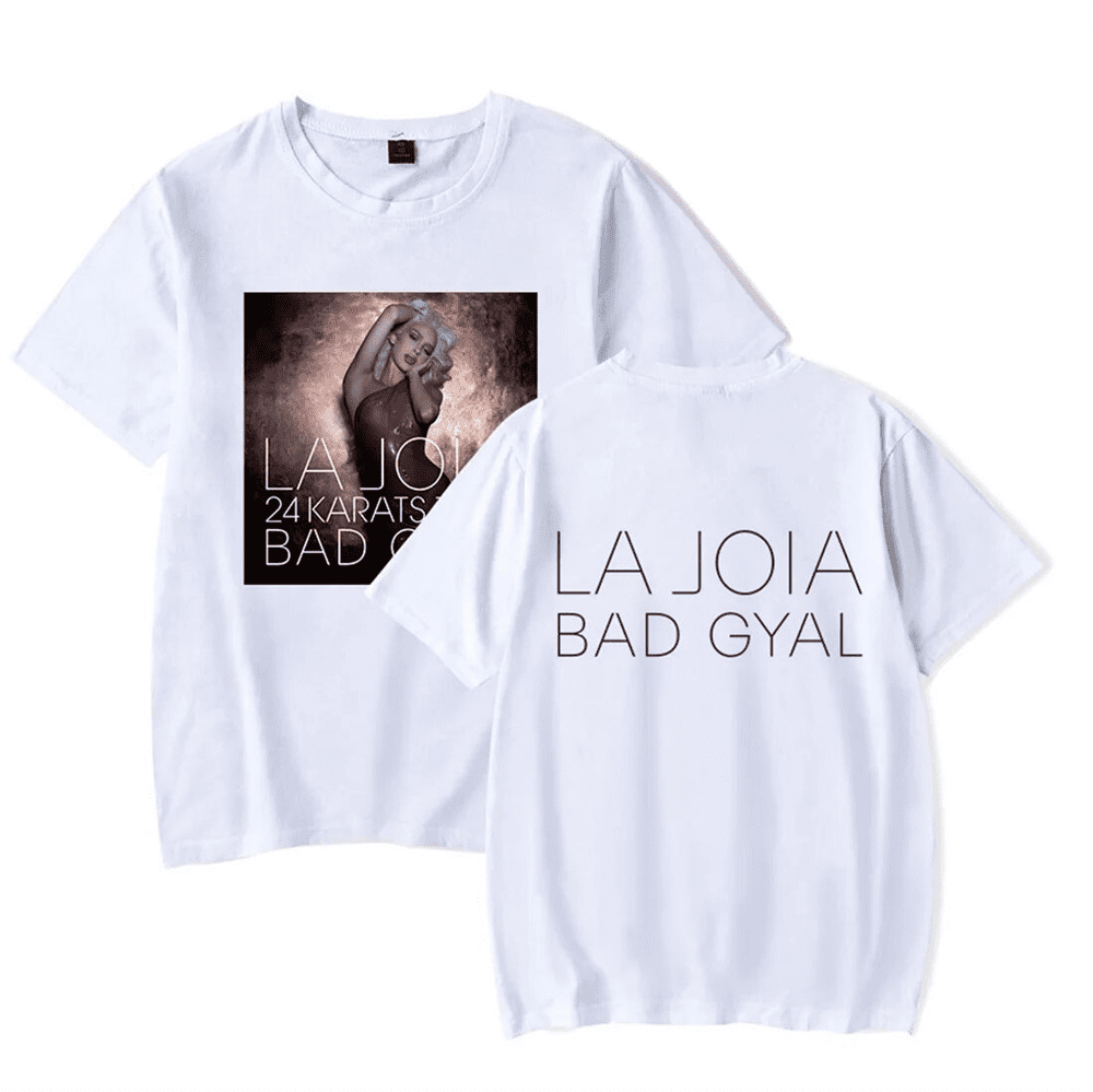 Bad Gyal Album La Joia Merch 24 Karat Tour T-Shirt Men/Women Streetwear ...