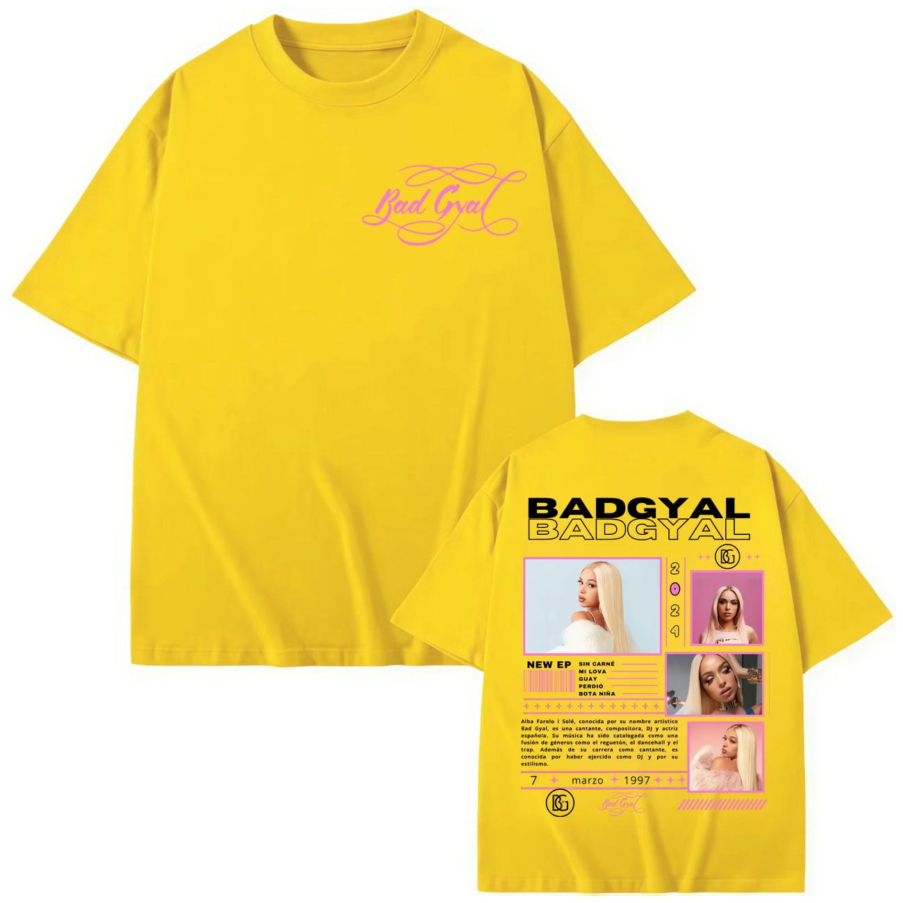 Bad Gyal Graphic Print Unisex Summer Cotton T Shirt Aesthetic Casual ...