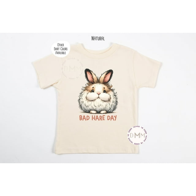 Bad Hare Day Toddler T-Shirt, Funny Easter Toddler T-Shirt, Bunny Pun ...