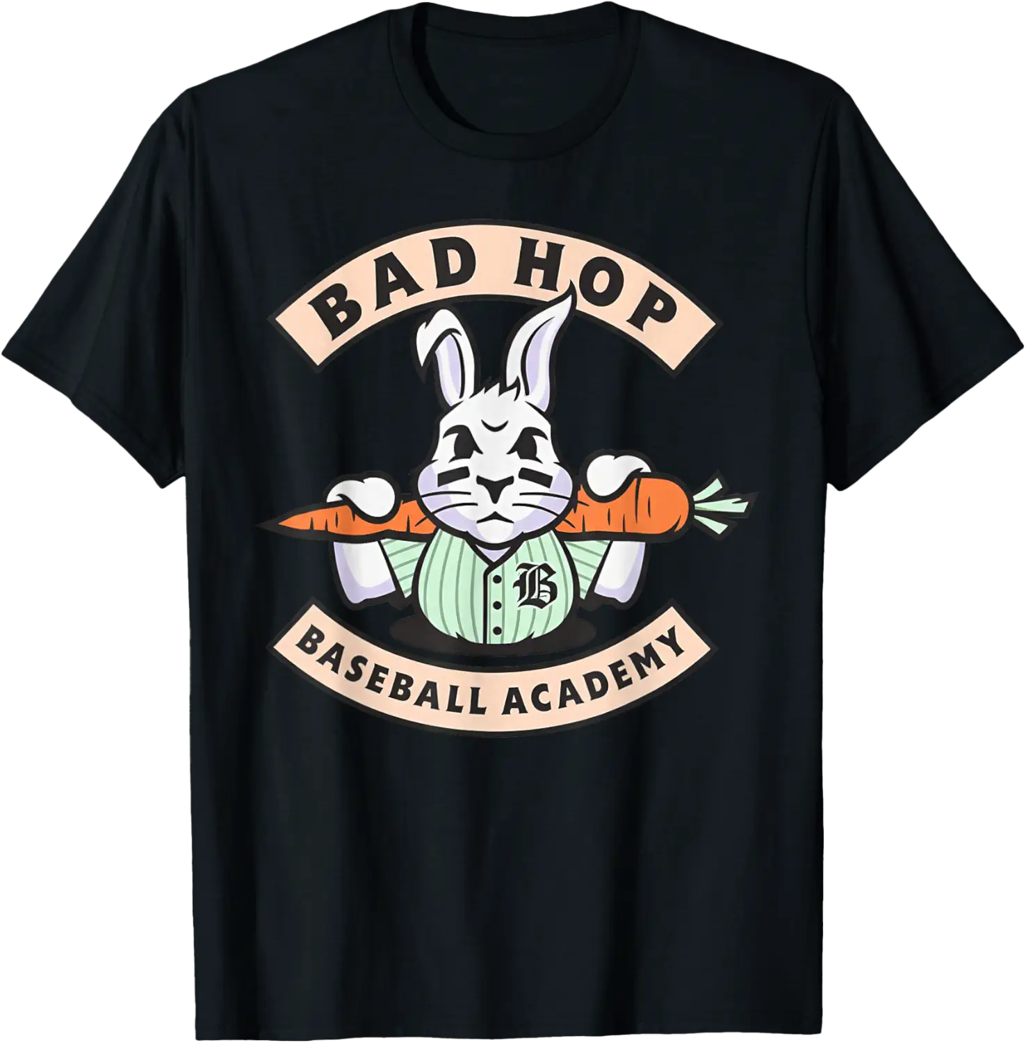 Bad Hop Baseball Academy Angry Bunny Mascot Sports T-Shirt - Walmart.com