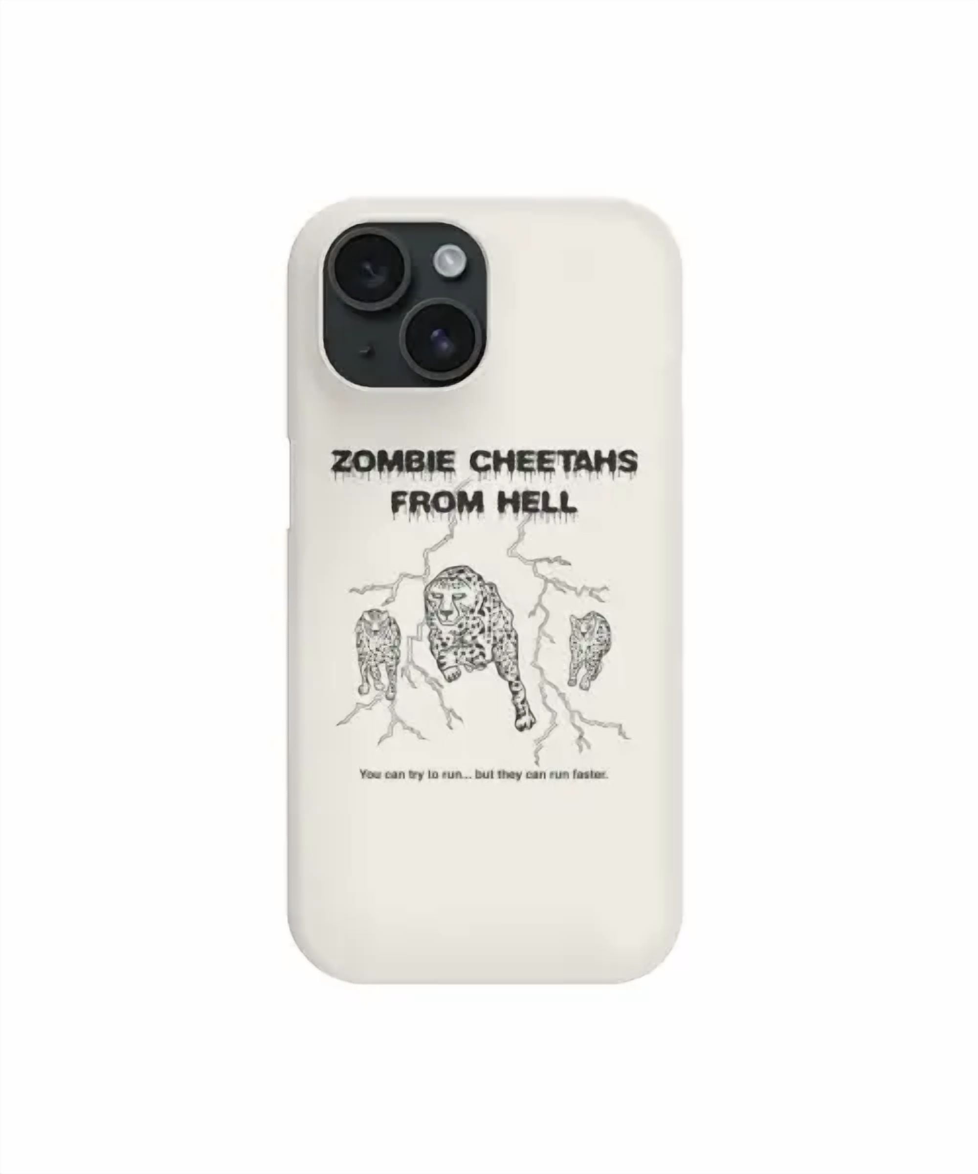 Bad Horror Movies Zombie Cheetahs Phone Case for iPhone 16 15 14 13 12 ...
