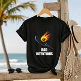 Bad Intentions Vintage Distressed Font Bold Statement Edgy Tee Unisex T ...