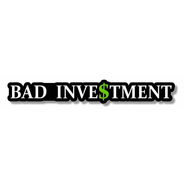 Bad Investment Money Pit Funny Drag Drift Drifting Race JDM Vinyl Decal ...