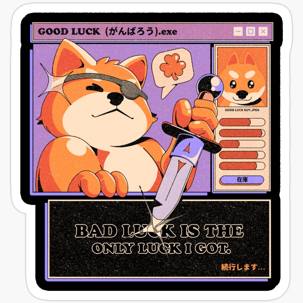 Bad Luck Sticker Phone Decal Water Bottle Stickers Car Decals, Laptop ...