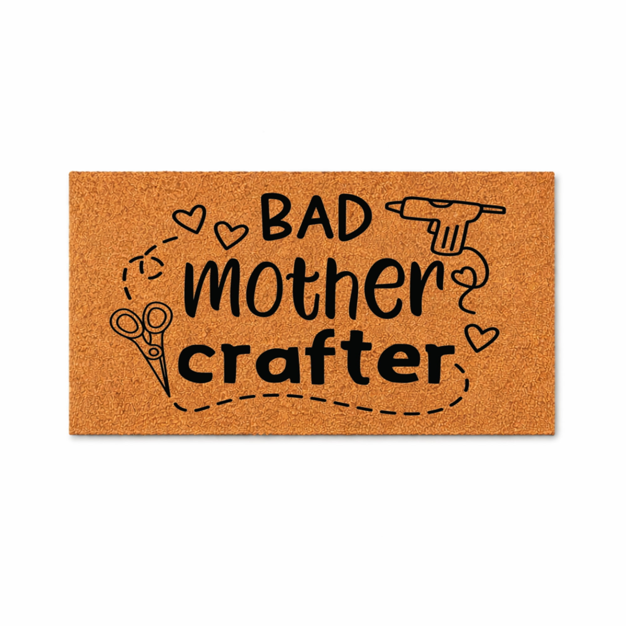Bad Mother Crafter Doormat, Funny Craft Theme Welcome Mat, Front Door ...