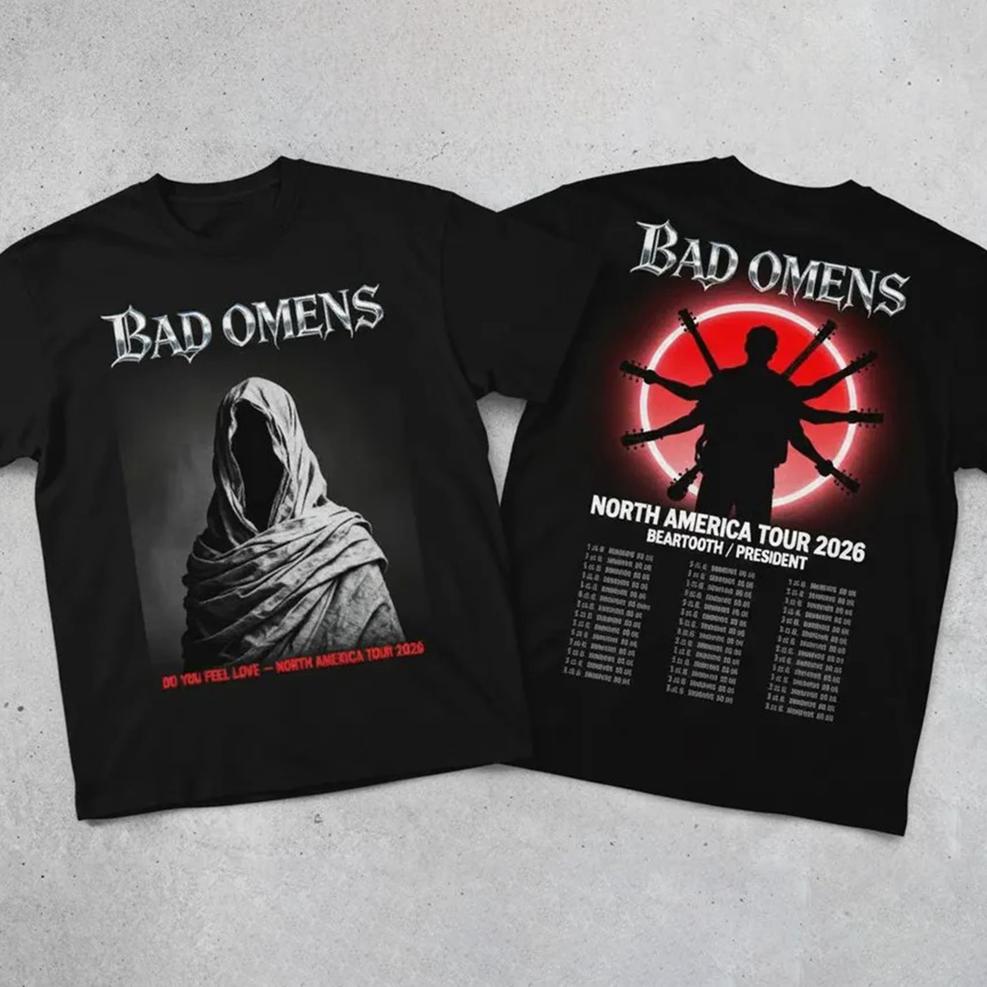 Bad Omen Band Shirt, Do You Feel Love 2026 Tour T-Shirt, Alternative ...