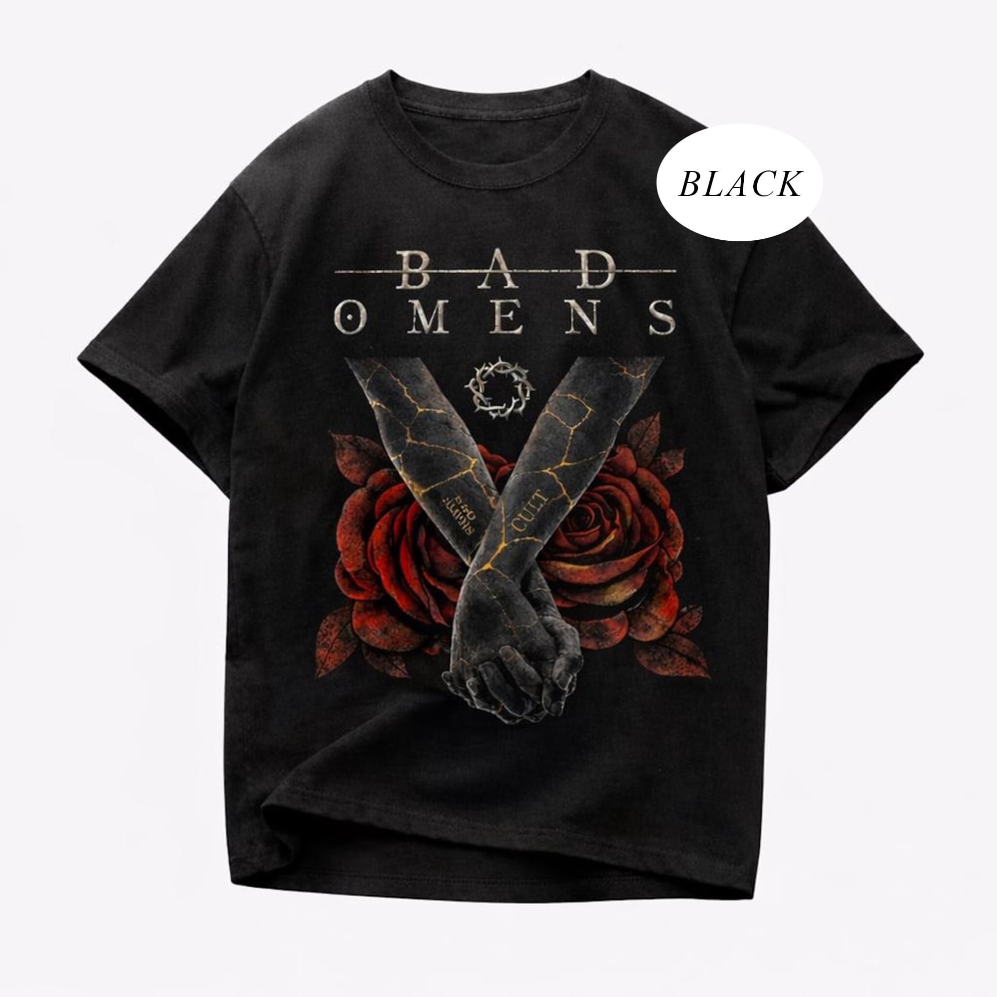 Bad Omen Band T-Shirt, Metal Music Concert Apparel, Unisex Clothing ...