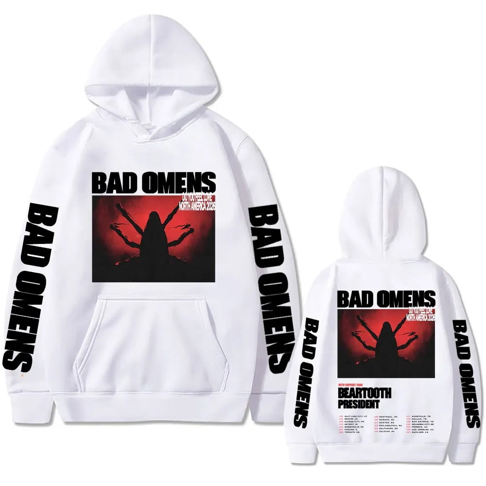 Bad Omens DO YOU FEEL LOVE North America 2026 Tour Print Hoodie ...
