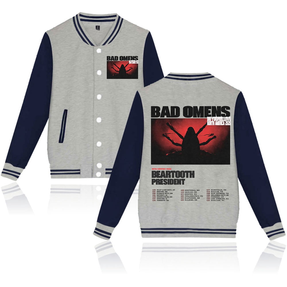 Bad Omens Do You Feel love North America 2026 Tour Date Baseball Jacket ...