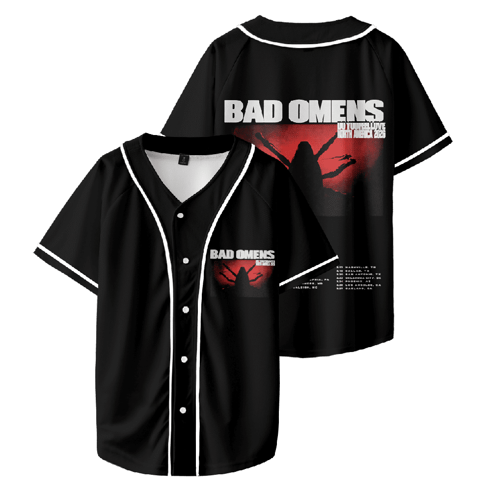 Bad Omens Do You Feel love North America 2026 Tour Date Print Baseball ...