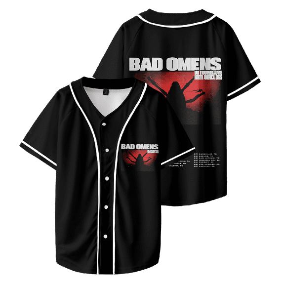 Bad Omens Do You Feel love North America 2026 Tour Date Print Baseball ...