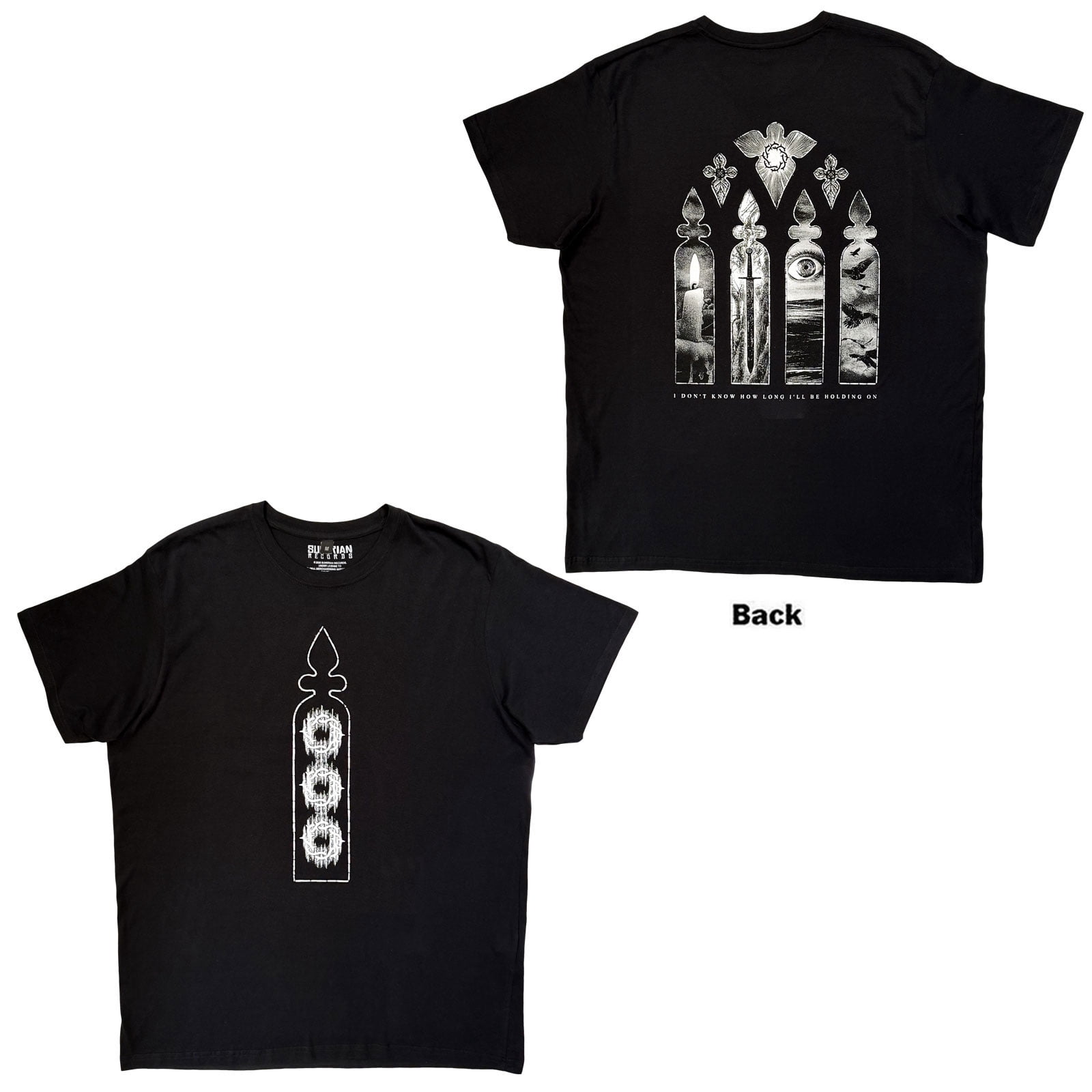 Bad Omens Unisex Premium Carbon T-Shirt: Stained Glass (Black) (Back ...