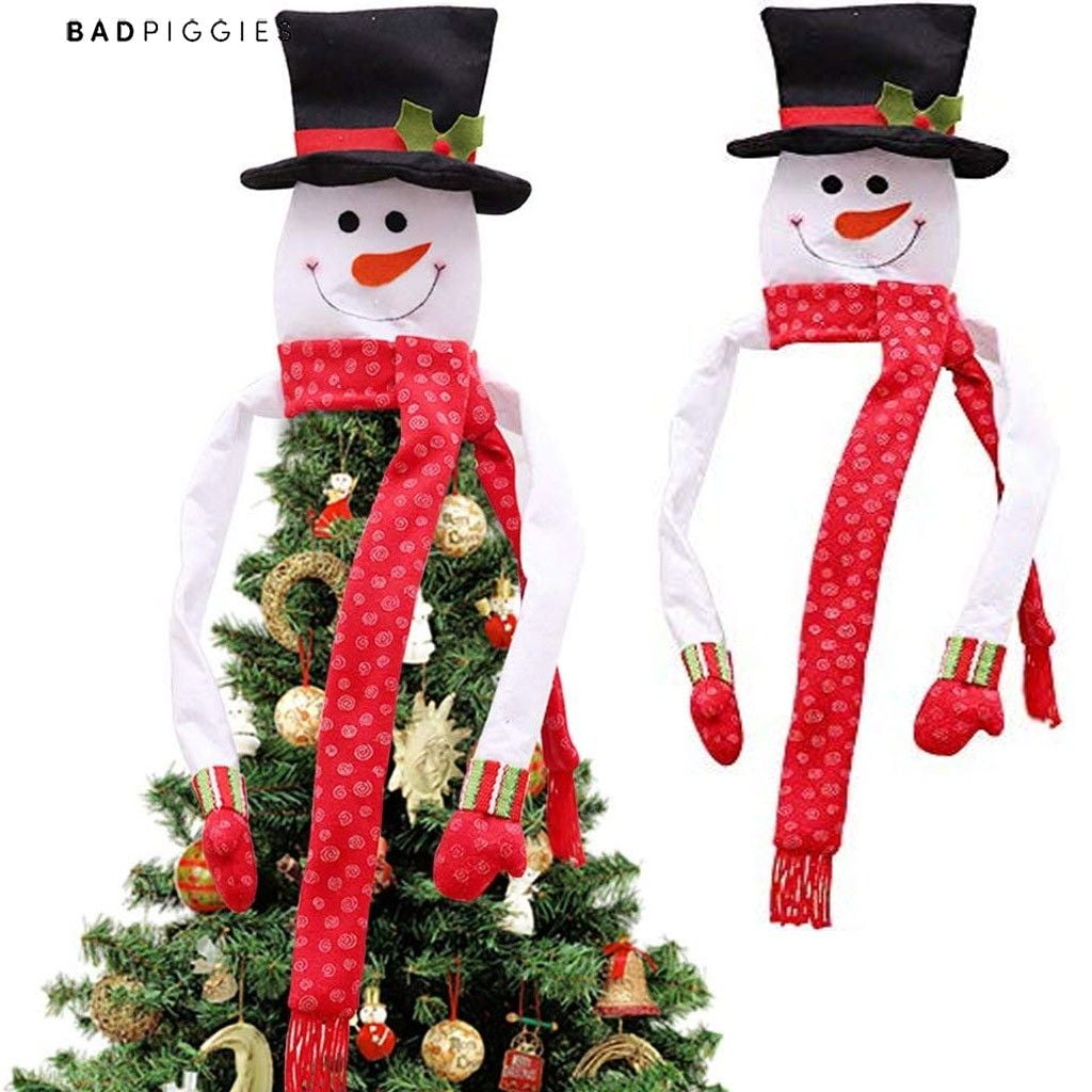Bad Piggies Multi-color Novelty Polyester Snowman Christmas Tree Topper ...